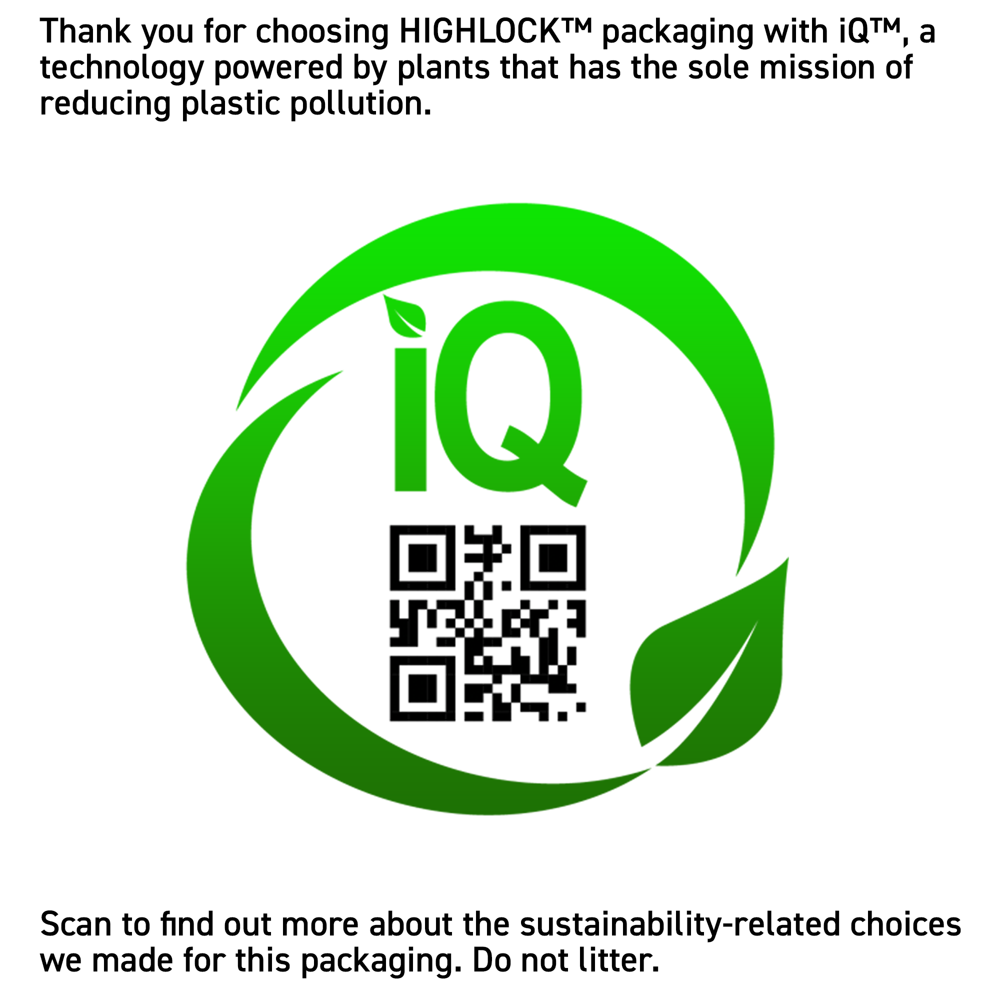 What is Bio iQ? A new path to sustainable packaging - Click here to le
