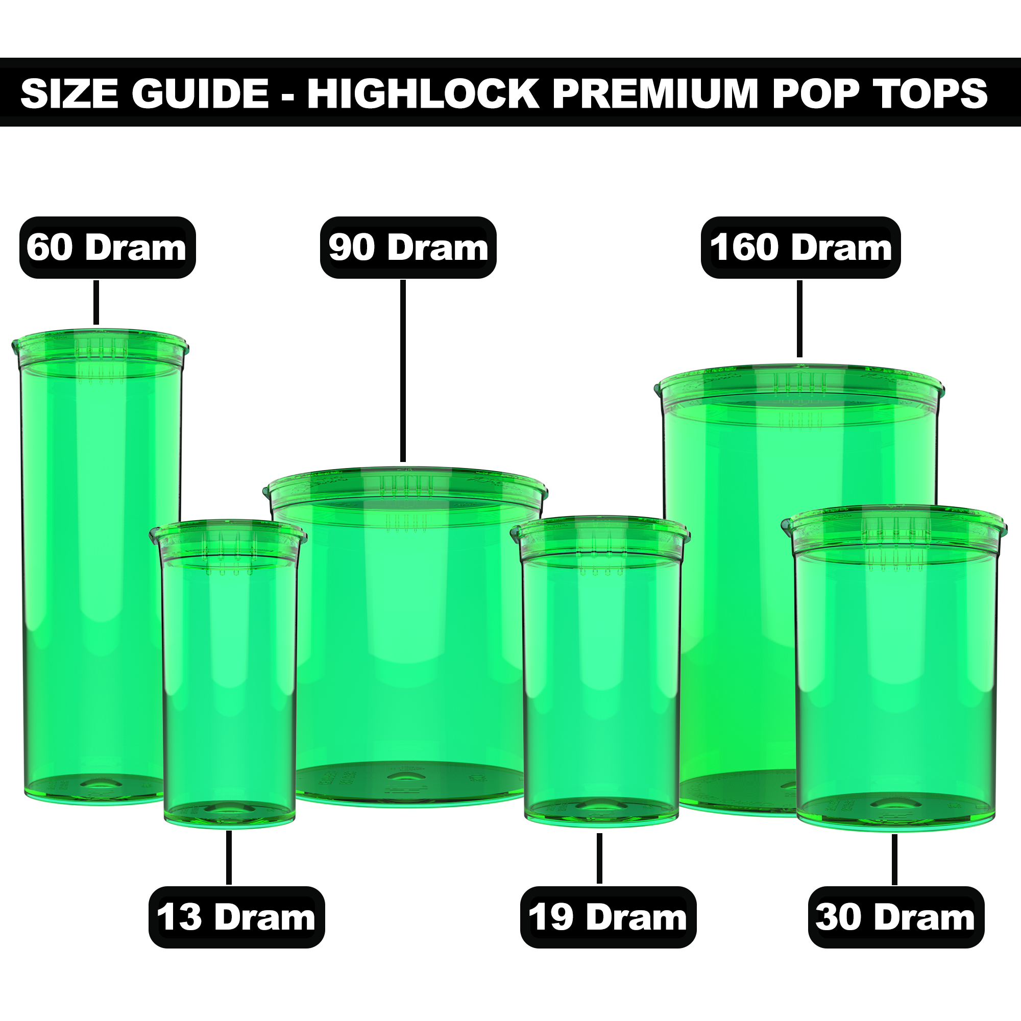 Translucent Green Pop Tops